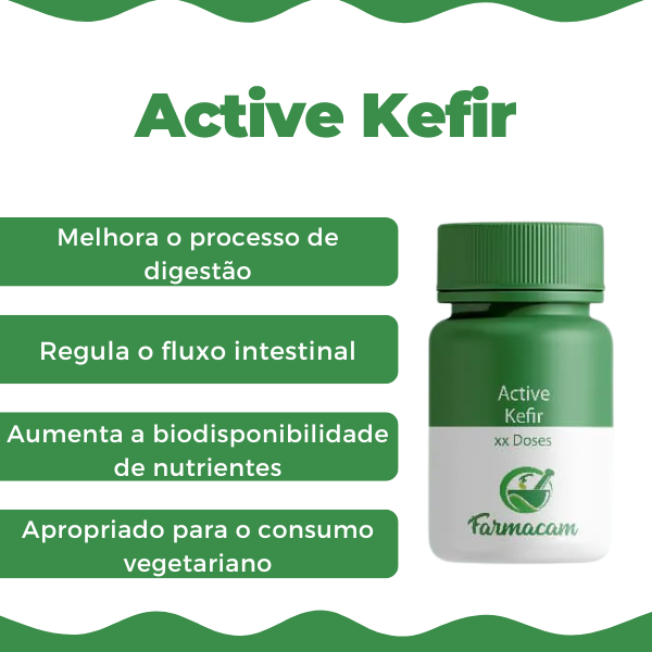 Active Kefir probiótico: saúde intestinal com 5 bilhões UFC